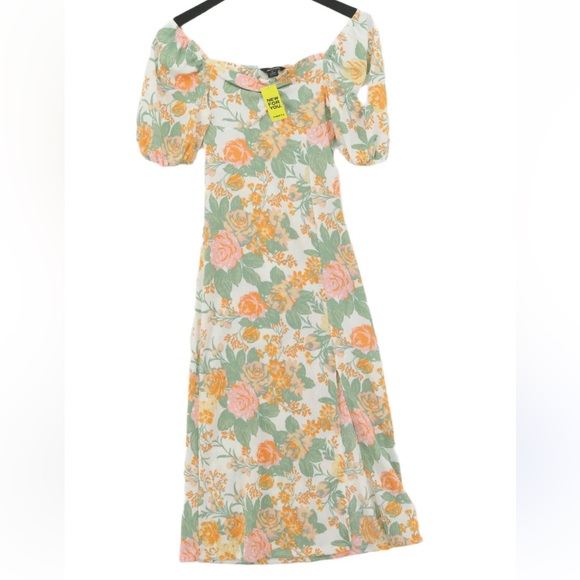 Monki | Dresses | Monki Size Xs Floral Puff Sleeve Maxi Dress | Poshmark